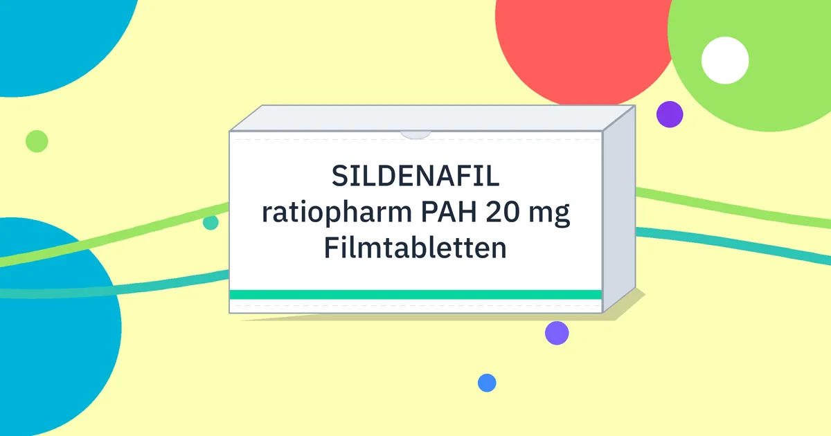 Symbolbild: Packung mit der Aufschrift SILDENAFIL ratiopharm PAH 20 mg Filmtabletten (PZN 18831397) – Verfügbarkeit und Bezug in Apotheken in Frankfurt am Main
