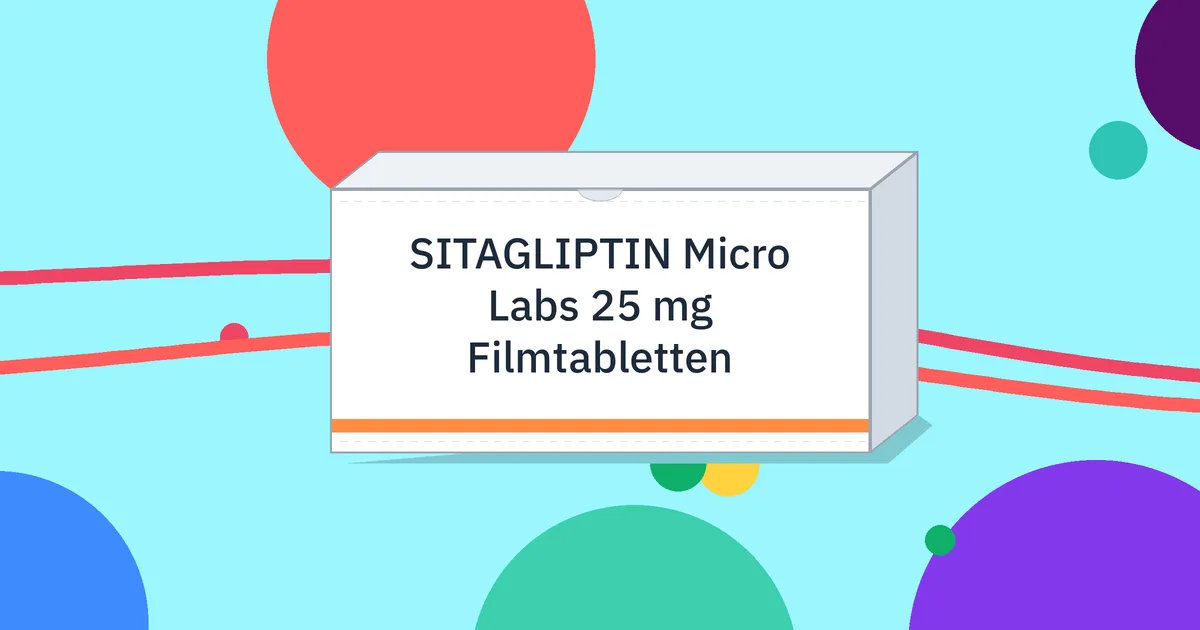 Symbolbild: Packung mit der Aufschrift SITAGLIPTIN Micro Labs 25 mg Filmtabletten (PZN 19395113) – Verfügbarkeit und Bezug in Apotheken in Frankfurt am Main