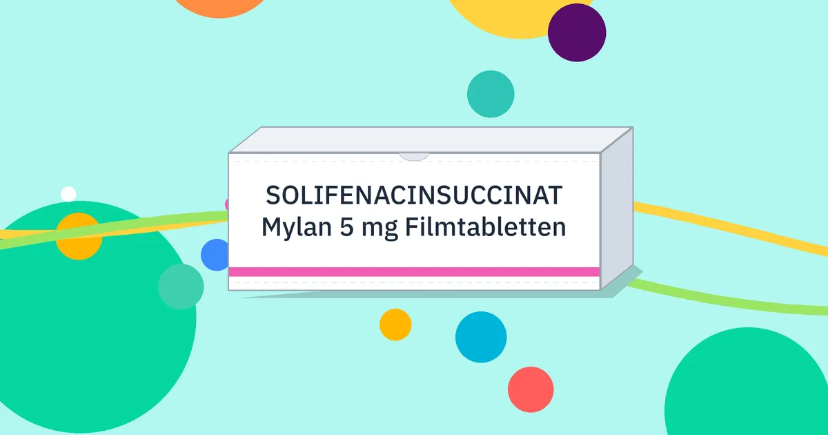 Symbolbild: Packung mit der Aufschrift SOLIFENACINSUCCINAT Mylan 5 mg Filmtabletten (PZN 15024041) – Verfügbarkeit und Bezug in Apotheken in Frankfurt am Main