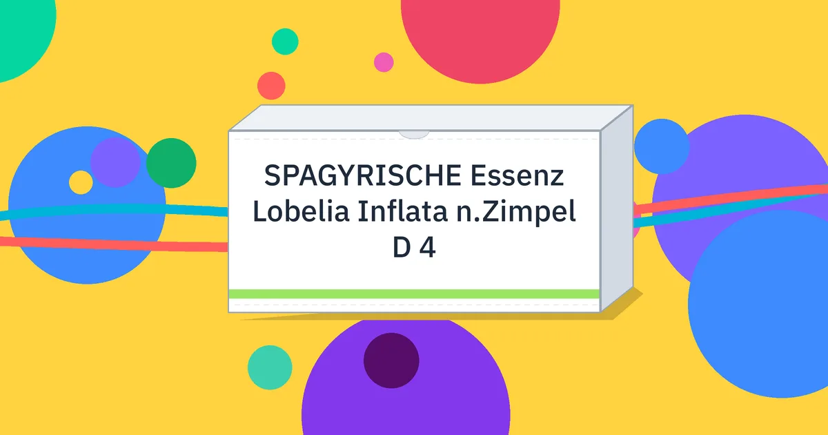 Symbolbild: Packung mit der Aufschrift SPAGYRISCHE Essenz Lobelia Inflata n.Zimpel D 4 (PZN 10553160) – Verfügbarkeit und Bezug in Apotheken in Frankfurt am Main