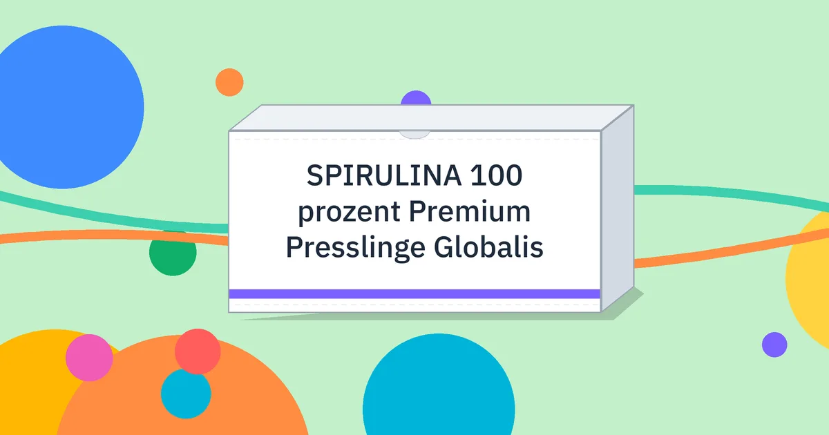 Symbolbild: Packung mit der Aufschrift SPIRULINA 100 prozent Premium Presslinge Globalis (PZN 07028496) – Verfügbarkeit und Bezug in Apotheken in Frankfurt am Main