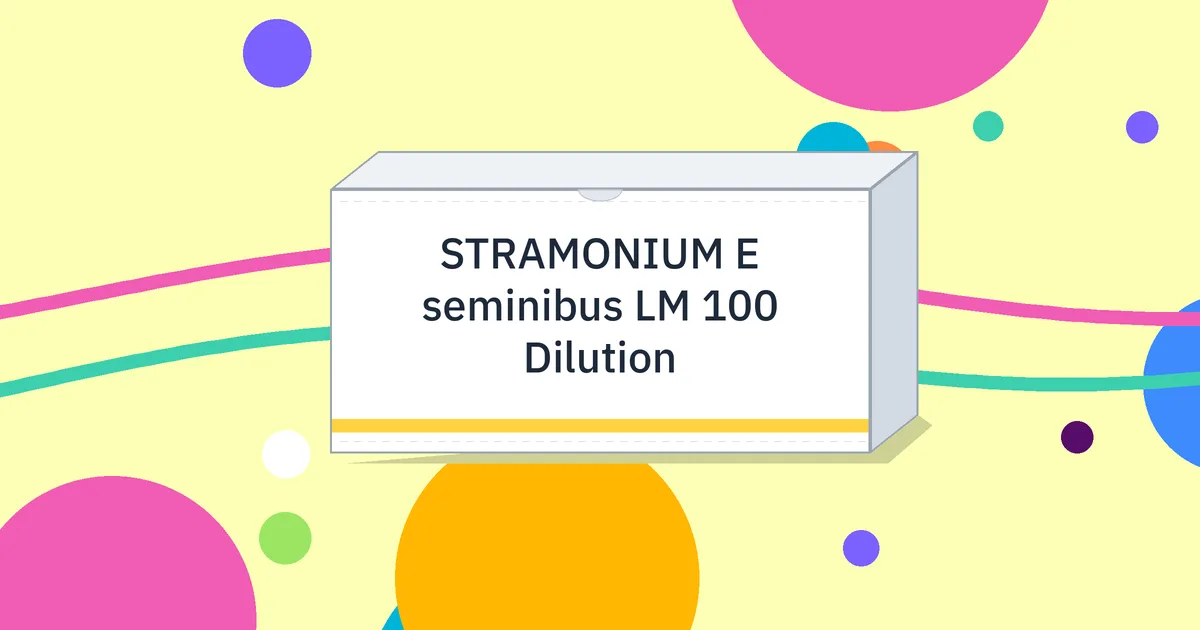 Symbolbild: Packung mit der Aufschrift STRAMONIUM E seminibus LM 100 Dilution (PZN 13202567) – Verfügbarkeit und Bezug in Apotheken in Frankfurt am Main