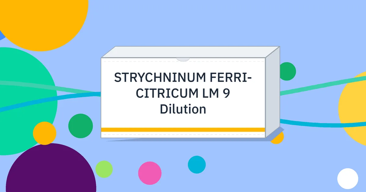 Symbolbild: Packung mit der Aufschrift STRYCHNINUM FERRI-CITRICUM LM 9 Dilution (PZN 13206223) – Verfügbarkeit und Bezug in Apotheken in Frankfurt am Main