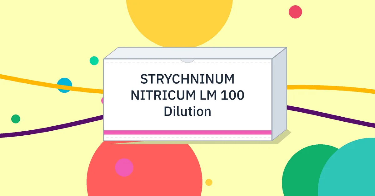 Symbolbild: Packung mit der Aufschrift STRYCHNINUM NITRICUM LM 100 Dilution (PZN 13207010) – Verfügbarkeit und Bezug in Apotheken in Frankfurt am Main