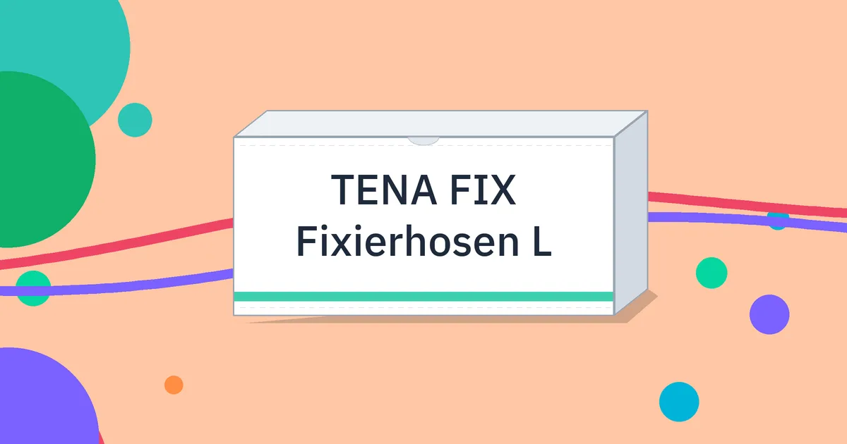 Symbolbild: Packung mit der Aufschrift TENA FIX Fixierhosen L (PZN 09468963) – Verfügbarkeit und Bezug in Apotheken in Frankfurt am Main