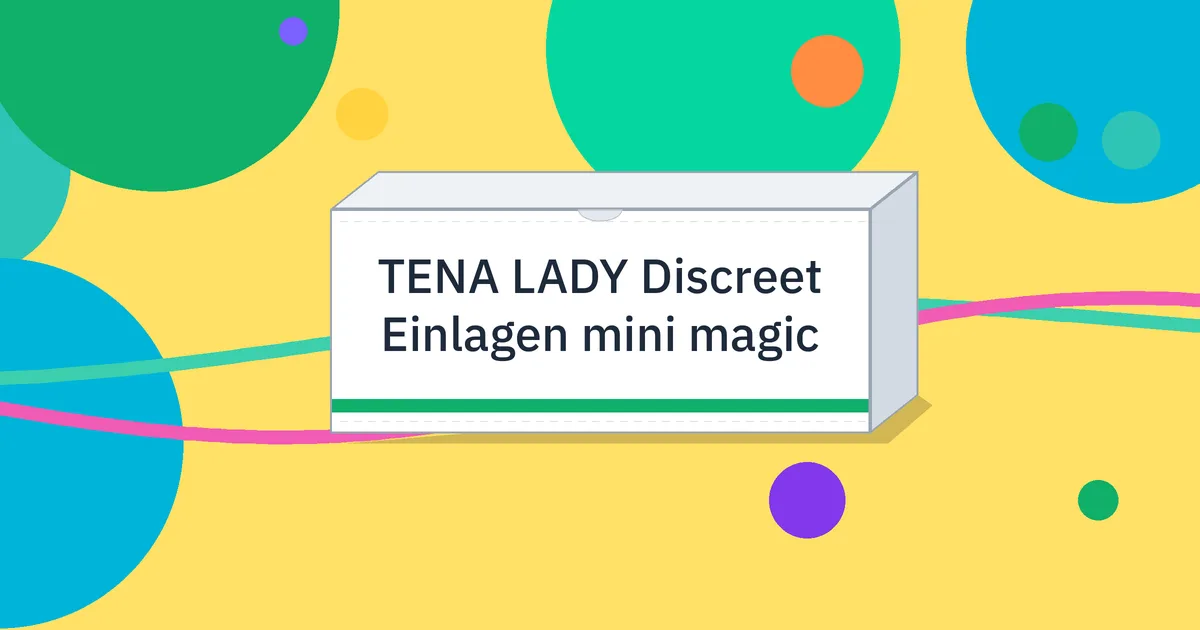 Symbolbild: Packung mit der Aufschrift TENA LADY Discreet Einlagen mini magic (PZN 17851044) – Verfügbarkeit und Bezug in Apotheken in Frankfurt am Main