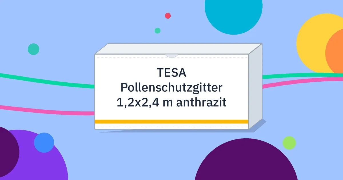 Symbolbild: Packung mit der Aufschrift TESA Pollenschutzgitter 1,2x2,4 m anthrazit (PZN 19290897) – Verfügbarkeit und Bezug in Apotheken in Frankfurt am Main