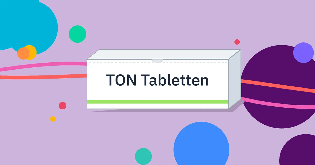 Symbolbild: Packung mit der Aufschrift TON Tabletten (PZN 18172718) – Verfügbarkeit und Bezug in Apotheken in Frankfurt am Main