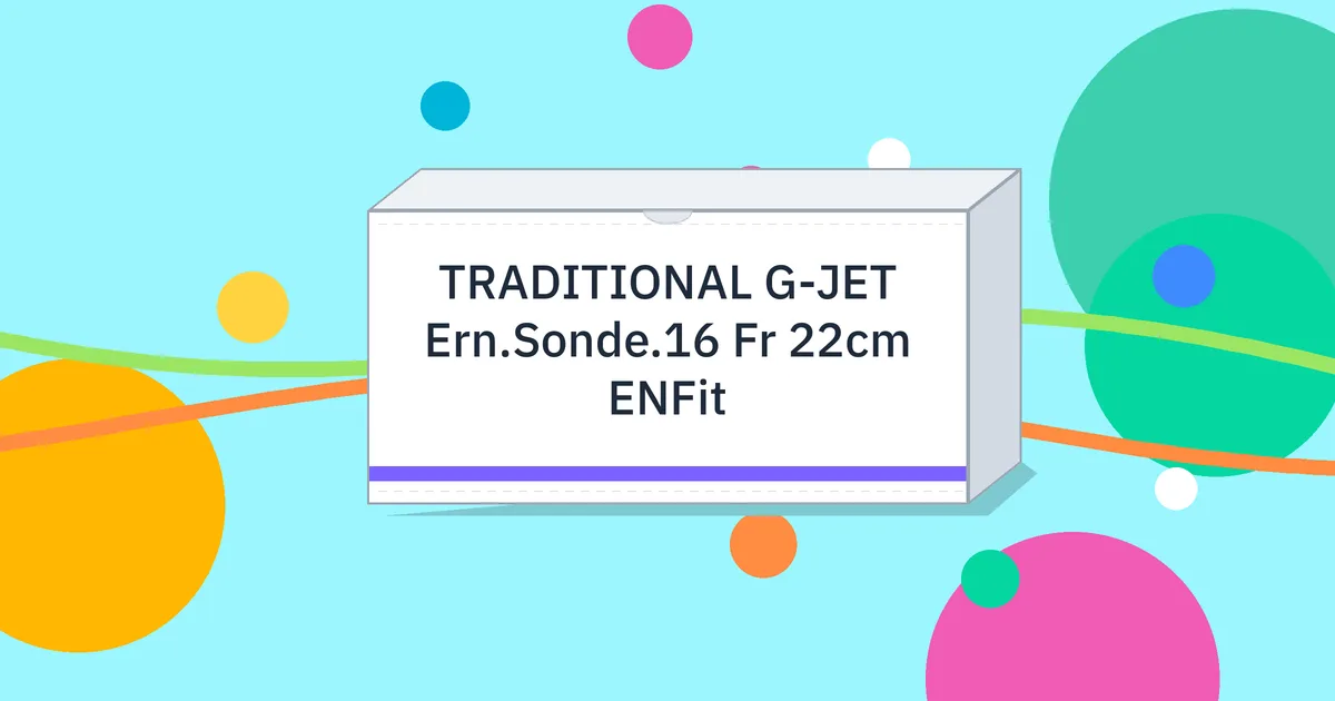 Symbolbild: Packung mit der Aufschrift TRADITIONAL G-JET Ern.Sonde.16 Fr 22cm ENFit (PZN 16803296) – Verfügbarkeit und Bezug in Apotheken in Frankfurt am Main