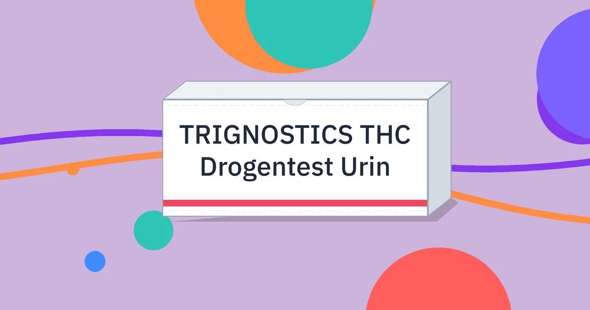 Symbolbild: Packung mit der Aufschrift TRIGNOSTICS THC Drogentest Urin (PZN 19372744) – Verfügbarkeit und Bezug in Apotheken in Frankfurt am Main