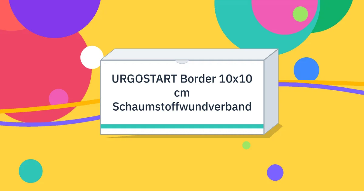 Symbolbild: Packung mit der Aufschrift URGOSTART Border 10x10 cm Schaumstoffwundverband (PZN 11000859) – Verfügbarkeit und Bezug in Apotheken in Frankfurt am Main