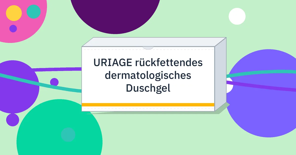 Symbolbild: Packung mit der Aufschrift URIAGE rückfettendes dermatologisches Duschgel (PZN 17181980) – Verfügbarkeit und Bezug in Apotheken in Frankfurt am Main