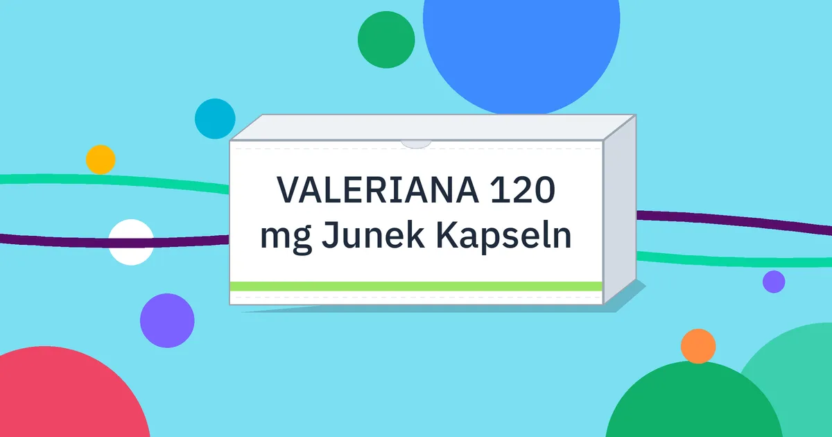 Symbolbild: Packung mit der Aufschrift VALERIANA 120 mg Junek Kapseln (PZN 10336586) – Verfügbarkeit und Bezug in Apotheken in Frankfurt am Main