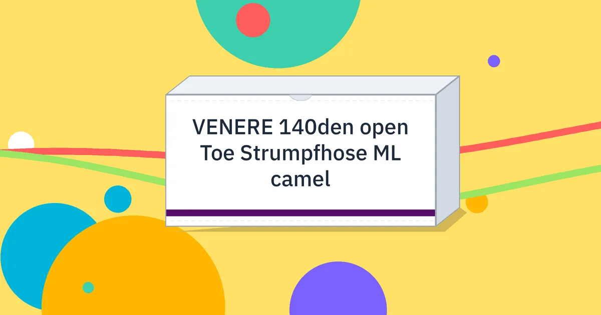 Symbolbild: Packung mit der Aufschrift VENERE 140den open Toe Strumpfhose ML camel (PZN 16174038) – Verfügbarkeit und Bezug in Apotheken in Frankfurt am Main