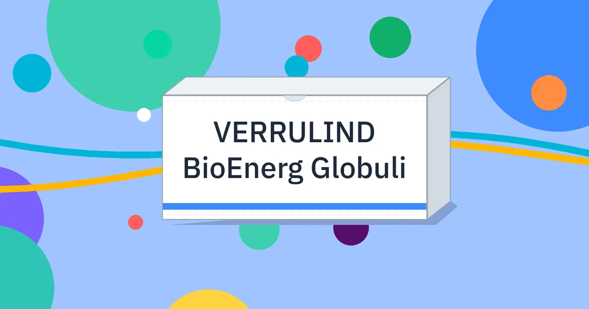 Symbolbild: Packung mit der Aufschrift VERRULIND BioEnerg Globuli (PZN 13985492) – Verfügbarkeit und Bezug in Apotheken in Frankfurt am Main