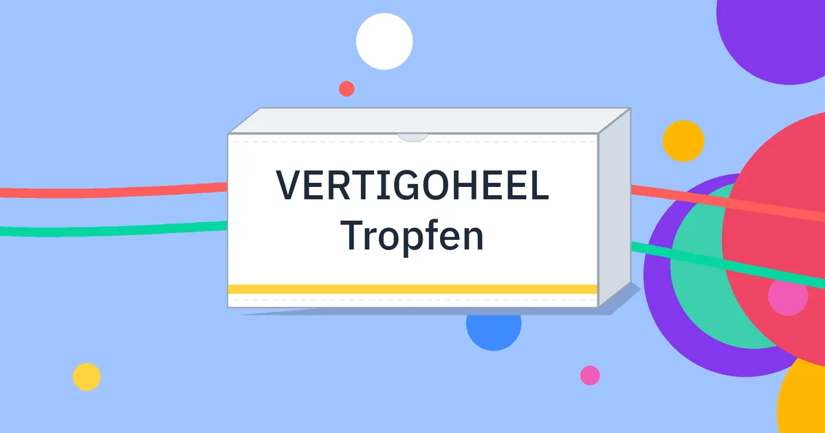 Symbolbild: Packung mit der Aufschrift VERTIGOHEEL Tropfen (PZN 01088942) – Verfügbarkeit und Bezug in Apotheken in Frankfurt am Main
