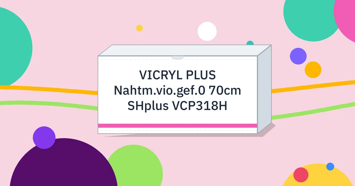 Symbolbild: Packung mit der Aufschrift VICRYL PLUS Nahtm.vio.gef.0 70cm SHplus VCP318H (PZN 16256411) – Verfügbarkeit und Bezug in Apotheken in Frankfurt am Main