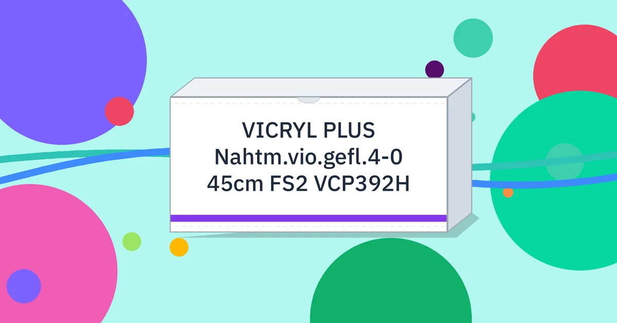 Symbolbild: Packung mit der Aufschrift VICRYL PLUS Nahtm.vio.gefl.4-0 45cm FS2 VCP392H (PZN 16798075) – Verfügbarkeit und Bezug in Apotheken in Frankfurt am Main