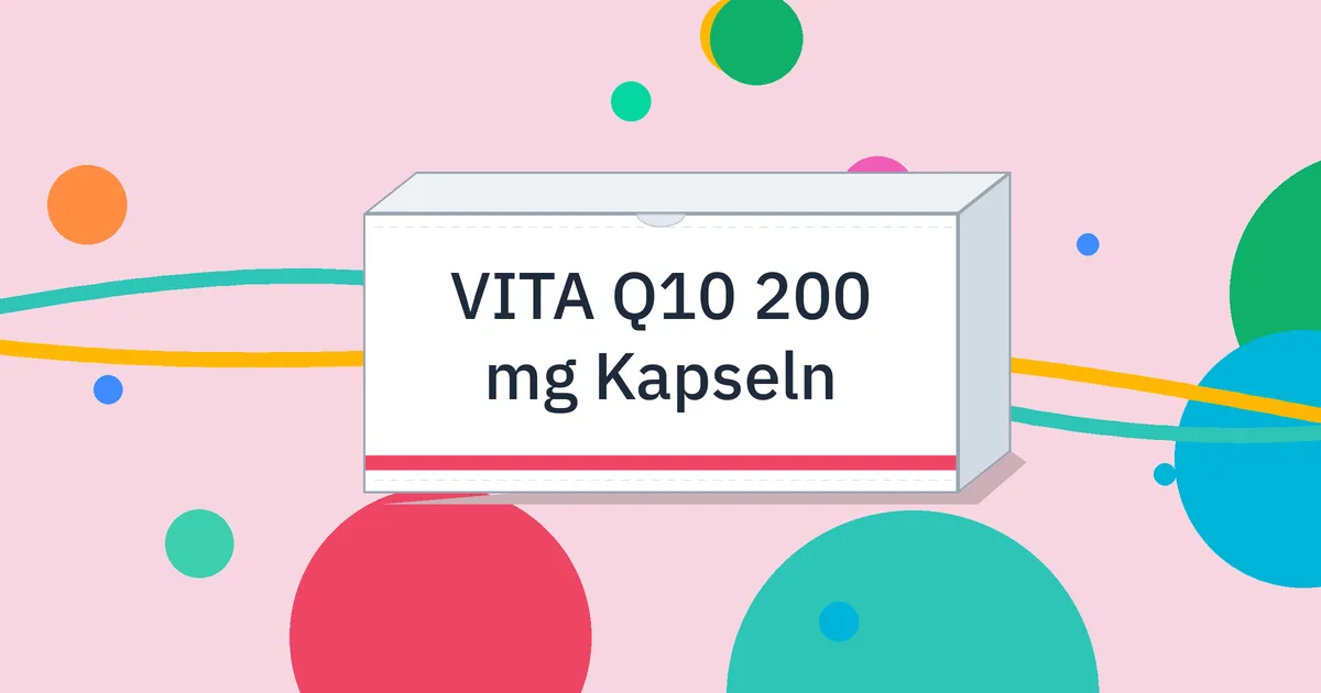 Symbolbild: Packung mit der Aufschrift VITA Q10 200 mg Kapseln (PZN 05008236) – Verfügbarkeit und Bezug in Apotheken in Frankfurt am Main