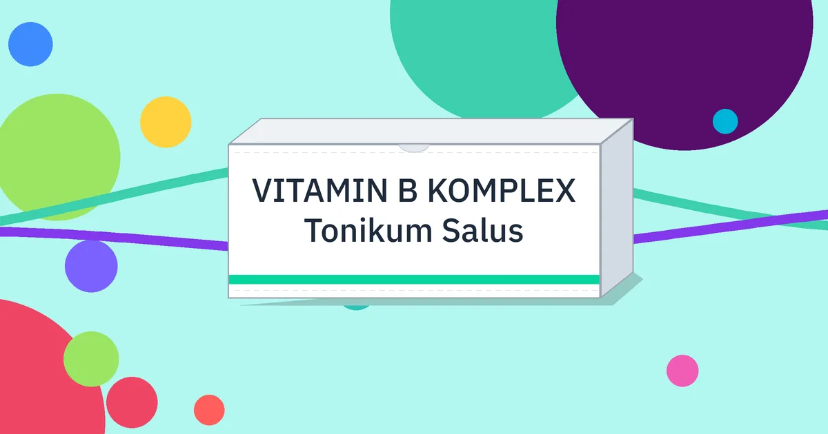 Symbolbild: Packung mit der Aufschrift VITAMIN B KOMPLEX Tonikum Salus (PZN 06149246) – Verfügbarkeit und Bezug in Apotheken in Frankfurt am Main