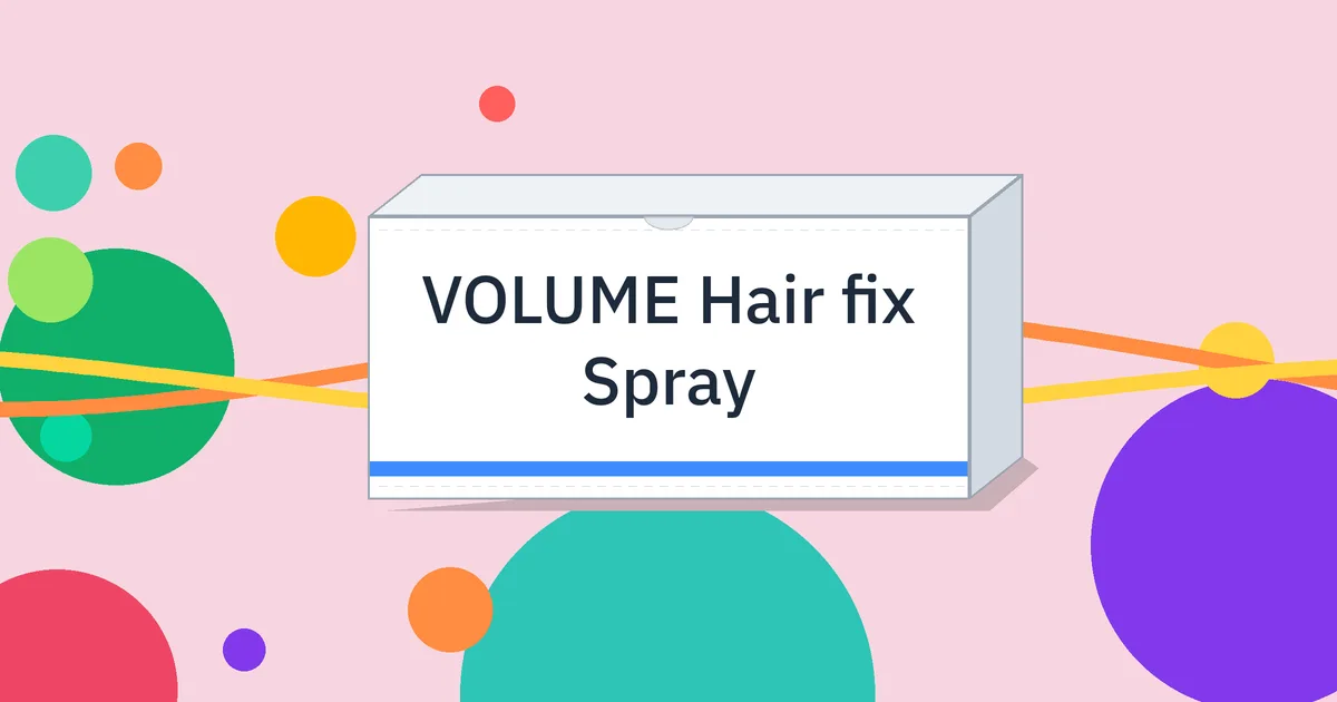 Symbolbild: Packung mit der Aufschrift VOLUME Hair fix Spray (PZN 10629762) – Verfügbarkeit und Bezug in Apotheken in Frankfurt am Main