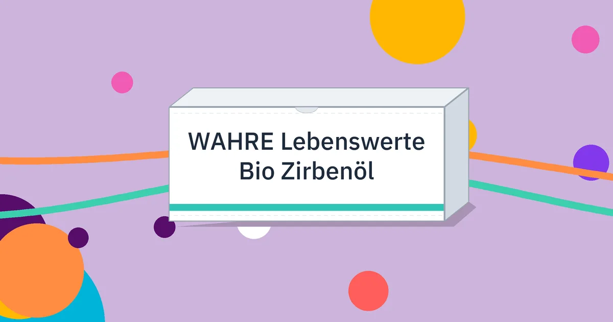 Symbolbild: Packung mit der Aufschrift WAHRE Lebenswerte Bio Zirbenöl (PZN 20646885) – Verfügbarkeit und Bezug in Apotheken in Frankfurt am Main