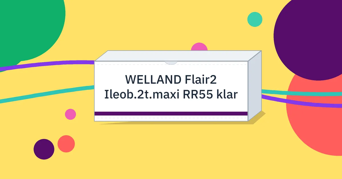 Symbolbild: Packung mit der Aufschrift WELLAND Flair2 Ileob.2t.maxi RR55 klar (PZN 04740828) – Verfügbarkeit und Bezug in Apotheken in Frankfurt am Main