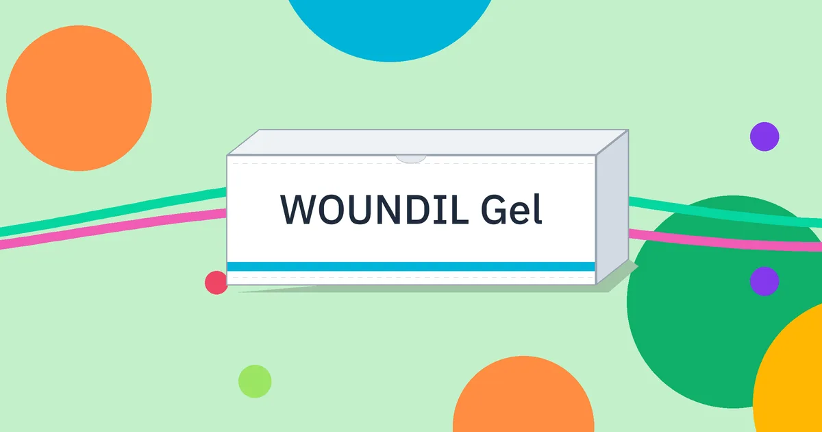 Symbolbild: Packung mit der Aufschrift WOUNDIL Gel (PZN 11642233) – Verfügbarkeit und Bezug in Apotheken in Frankfurt am Main