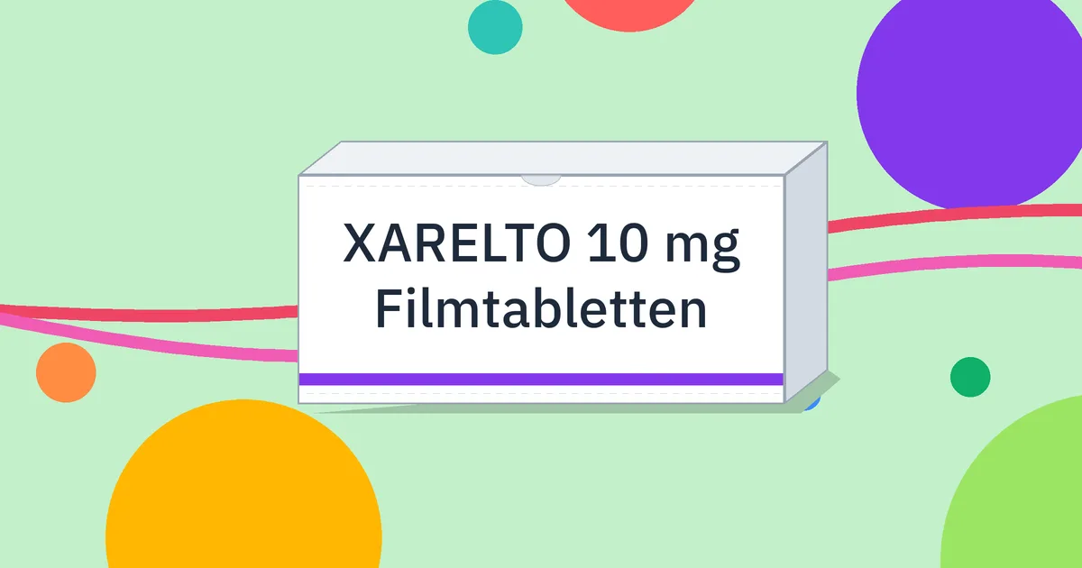 Symbolbild: Packung mit der Aufschrift XARELTO 10 mg Filmtabletten (PZN 14227440) – Verfügbarkeit und Bezug in Apotheken in Frankfurt am Main