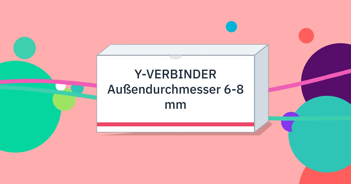 Symbolbild: Packung mit der Aufschrift Y-VERBINDER Außendurchmesser 6-8 mm (PZN 18042074) – Verfügbarkeit und Bezug in Apotheken in Frankfurt am Main