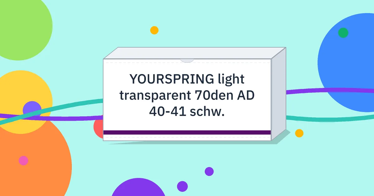 Symbolbild: Packung mit der Aufschrift YOURSPRING light transparent 70den AD 40-41 schw. (PZN 18055964) – Verfügbarkeit und Bezug in Apotheken in Frankfurt am Main