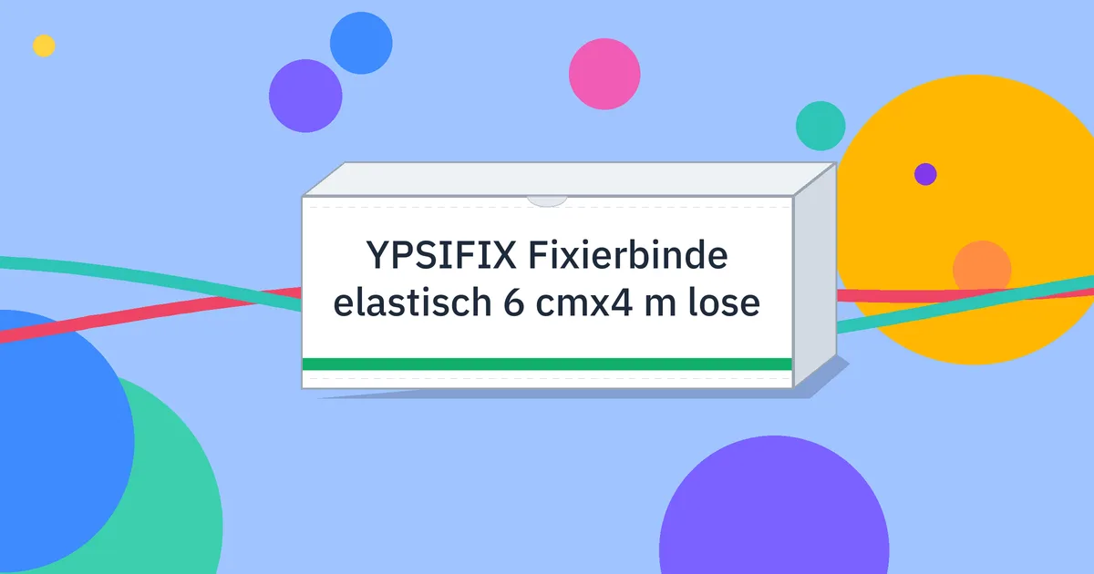 Symbolbild: Packung mit der Aufschrift YPSIFIX Fixierbinde elastisch 6 cmx4 m lose (PZN 12603436) – Verfügbarkeit und Bezug in Apotheken in Frankfurt am Main