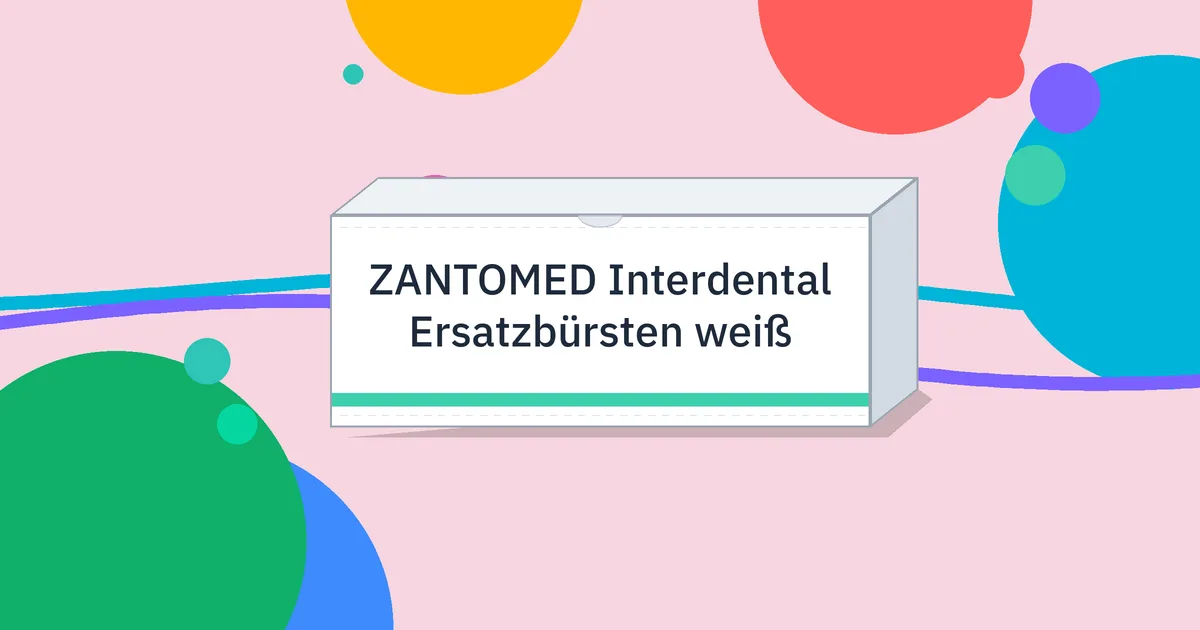 Symbolbild: Packung mit der Aufschrift ZANTOMED Interdental Ersatzbürsten weiß (PZN 03169283) – Verfügbarkeit und Bezug in Apotheken in Frankfurt am Main