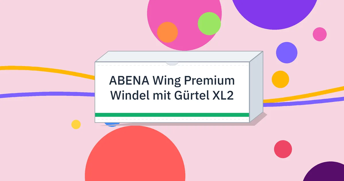 Symbolbild: Packung mit der Aufschrift ABENA Wing Premium Windel mit Gürtel XL2 (PZN 17468977) – Verfügbarkeit und Bezug in Apotheken in Frankfurt am Main