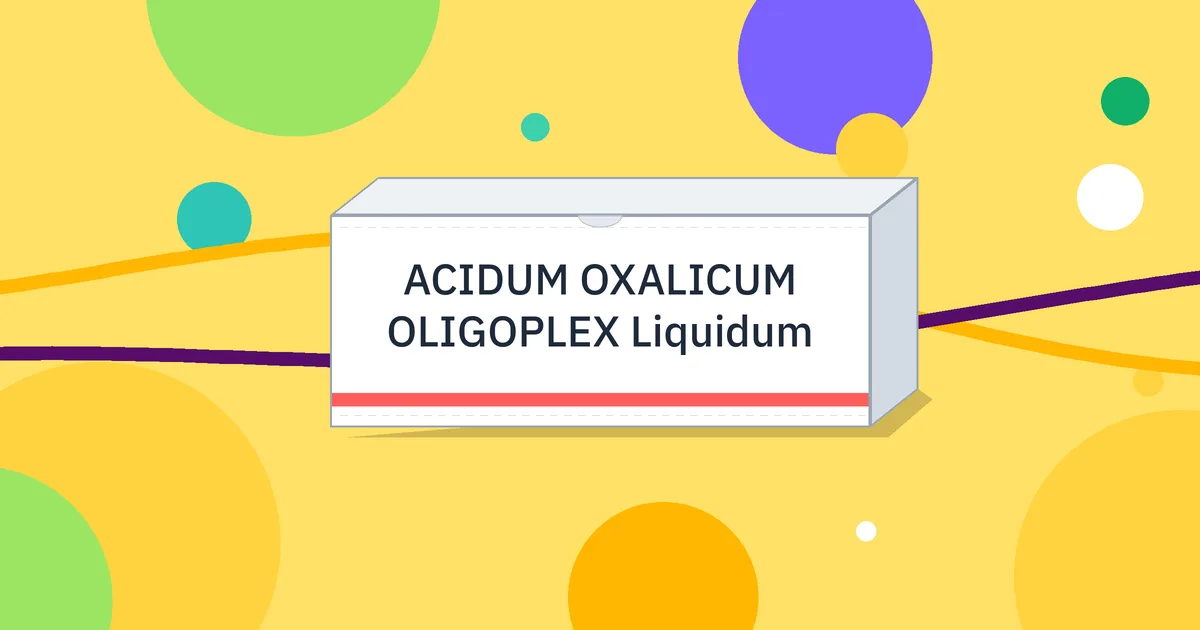 Symbolbild: Packung mit der Aufschrift ACIDUM OXALICUM OLIGOPLEX Liquidum (PZN 03057880) – Verfügbarkeit und Bezug in Apotheken in Frankfurt am Main