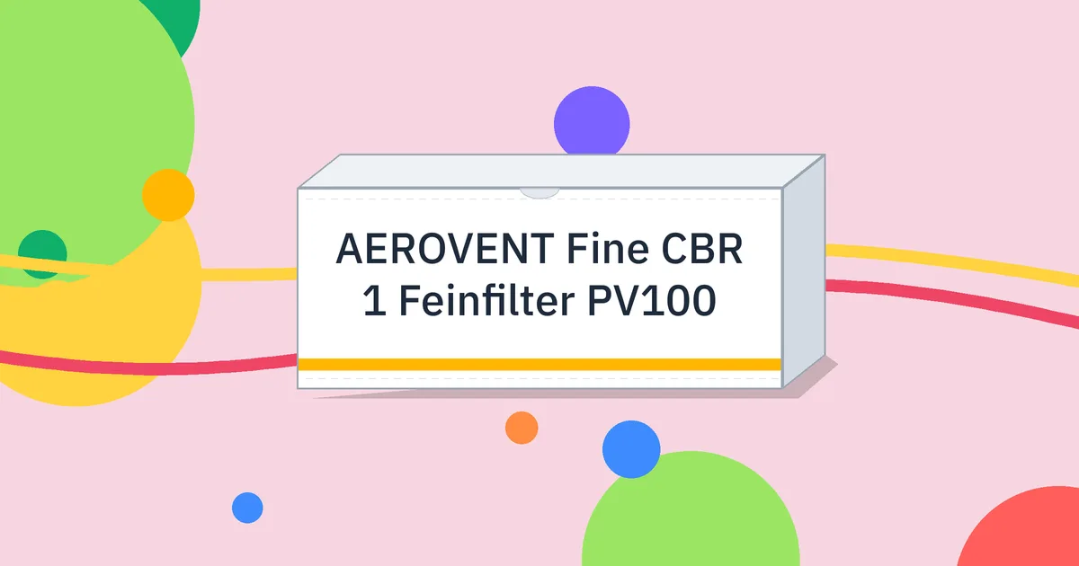 Symbolbild: Packung mit der Aufschrift AEROVENT Fine CBR 1 Feinfilter PV100 (PZN 01076554) – Verfügbarkeit und Bezug in Apotheken in Frankfurt am Main