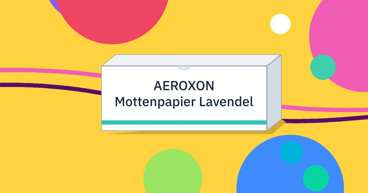 Symbolbild: Packung mit der Aufschrift AEROXON Mottenpapier Lavendel (PZN 19711040) – Verfügbarkeit und Bezug in Apotheken in Frankfurt am Main