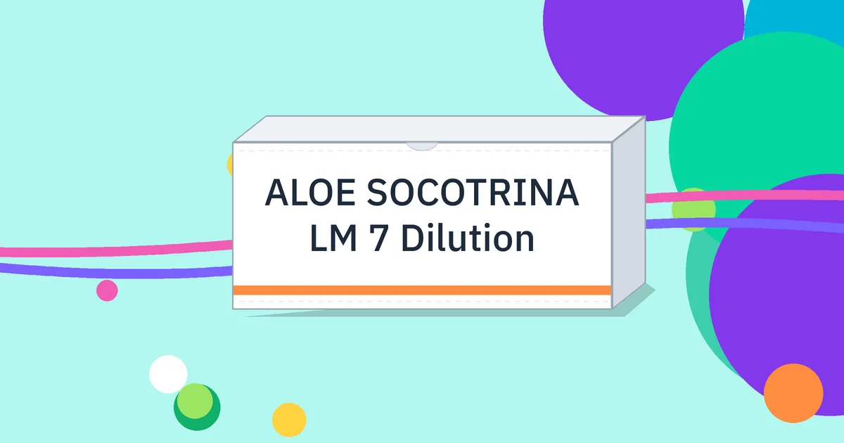 Symbolbild: Packung mit der Aufschrift ALOE SOCOTRINA LM 7 Dilution (PZN 13313338) – Verfügbarkeit und Bezug in Apotheken in Frankfurt am Main