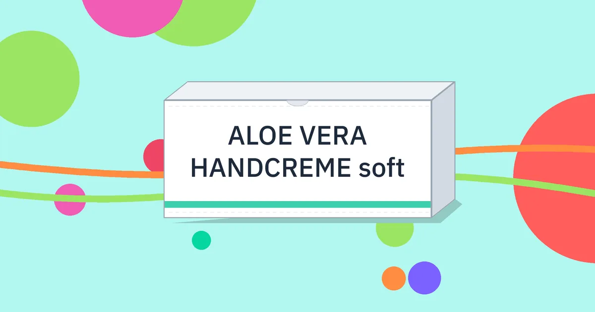 Symbolbild: Packung mit der Aufschrift ALOE VERA HANDCREME soft (PZN 02818667) – Verfügbarkeit und Bezug in Apotheken in Frankfurt am Main