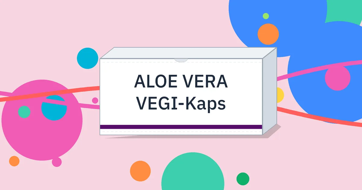Symbolbild: Packung mit der Aufschrift ALOE VERA VEGI-Kaps (PZN 13747083) – Verfügbarkeit und Bezug in Apotheken in Frankfurt am Main