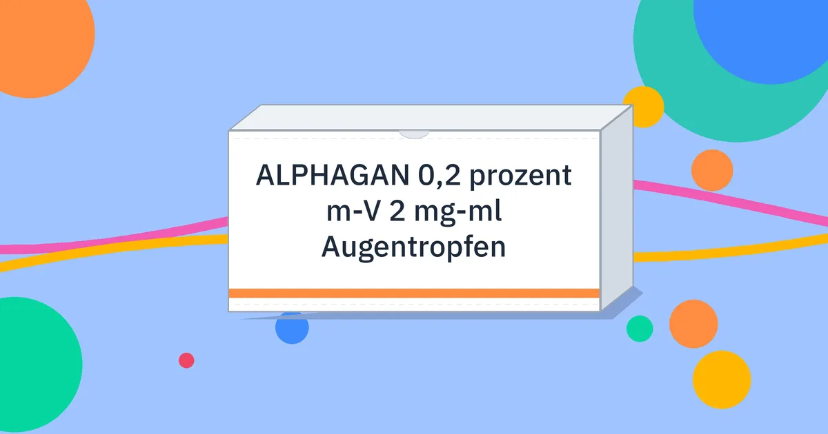 Symbolbild: Packung mit der Aufschrift ALPHAGAN 0,2 prozent m-V 2 mg-ml Augentropfen (PZN 03325895) – Verfügbarkeit und Bezug in Apotheken in Frankfurt am Main