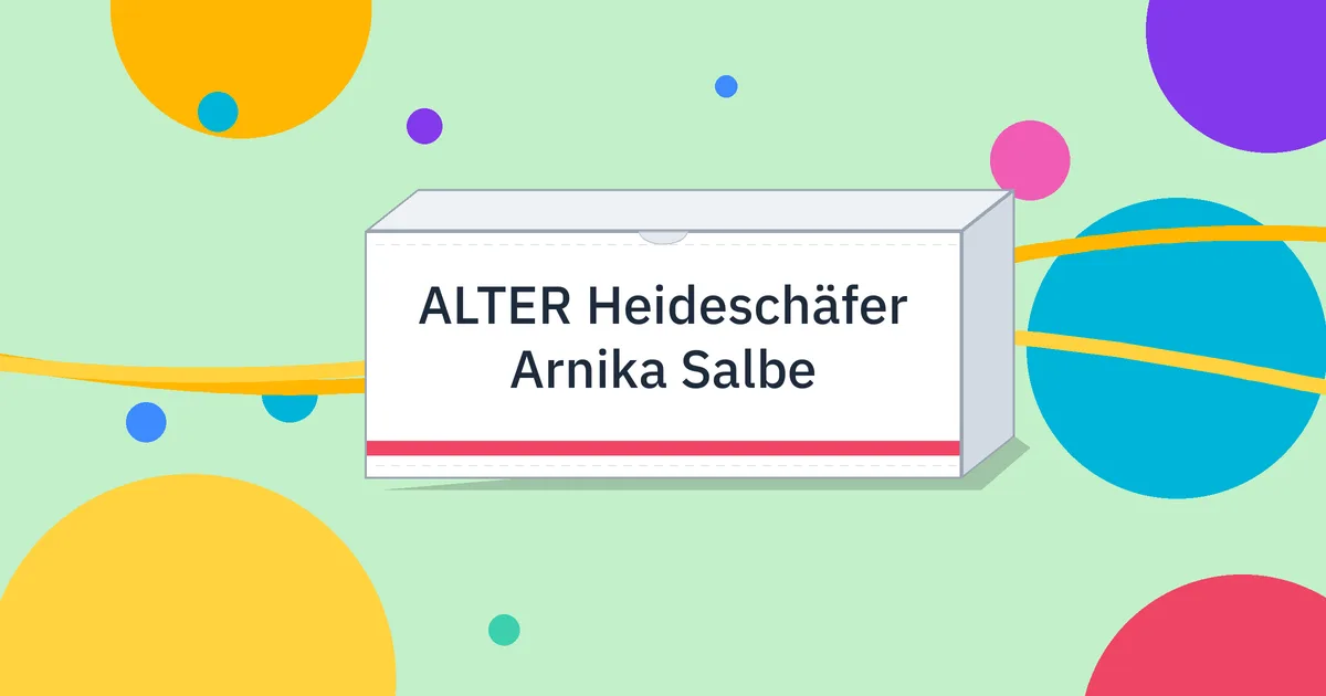 Symbolbild: Packung mit der Aufschrift ALTER Heideschäfer Arnika Salbe (PZN 05949648) – Verfügbarkeit und Bezug in Apotheken in Frankfurt am Main