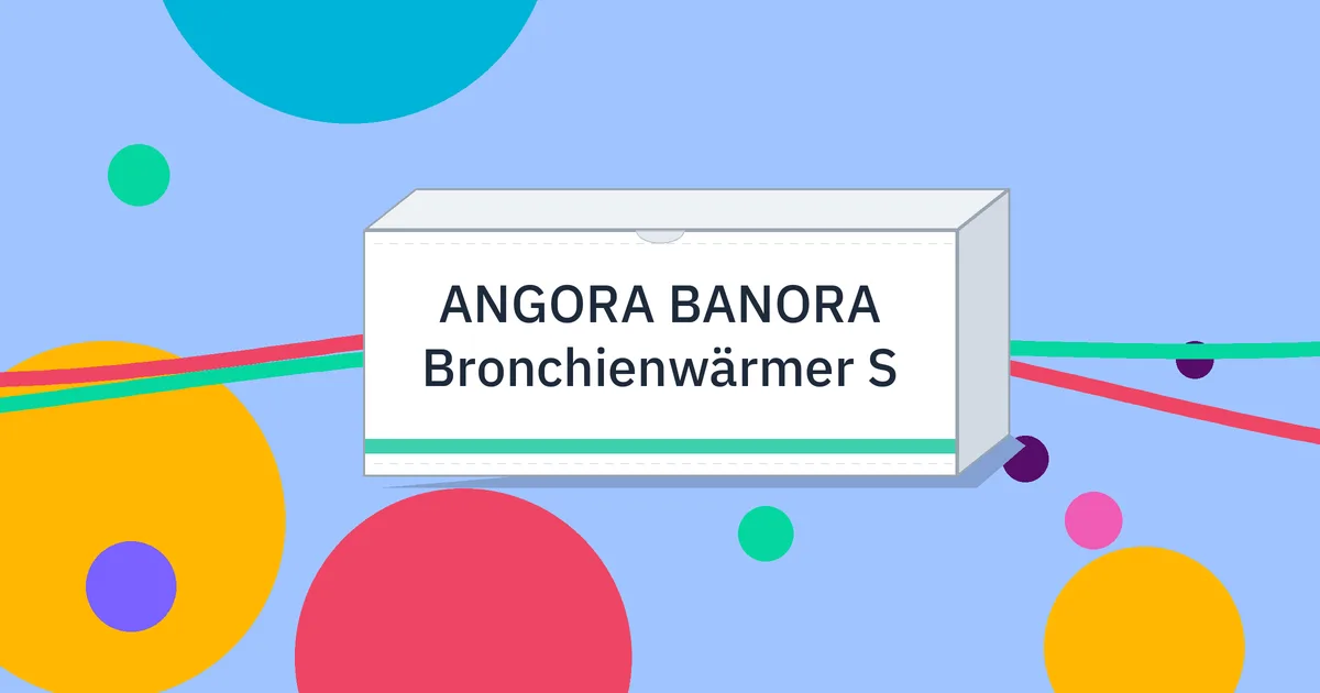 Symbolbild: Packung mit der Aufschrift ANGORA BANORA Bronchienwärmer S (PZN 05514353) – Verfügbarkeit und Bezug in Apotheken in Frankfurt am Main