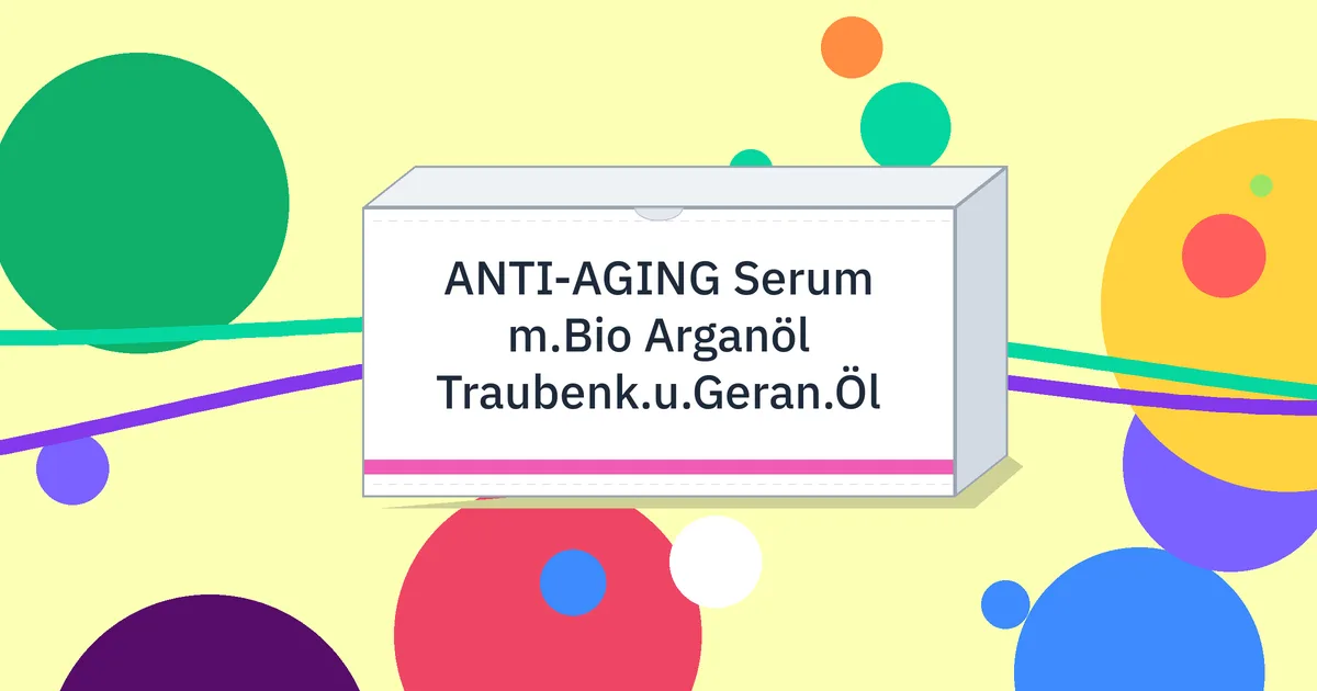 Symbolbild: Packung mit der Aufschrift ANTI-AGING Serum m.Bio Arganöl Traubenk.u.Geran.Öl (PZN 19399602) – Verfügbarkeit und Bezug in Apotheken in Frankfurt am Main