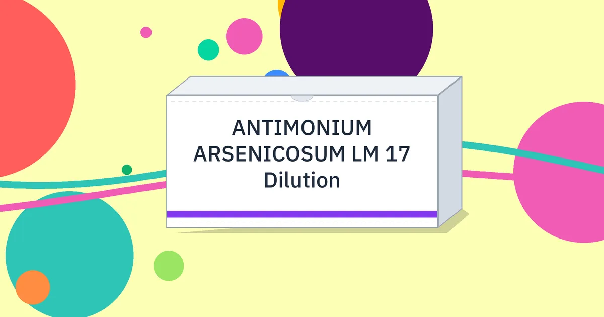 Symbolbild: Packung mit der Aufschrift ANTIMONIUM ARSENICOSUM LM 17 Dilution (PZN 13372246) – Verfügbarkeit und Bezug in Apotheken in Frankfurt am Main