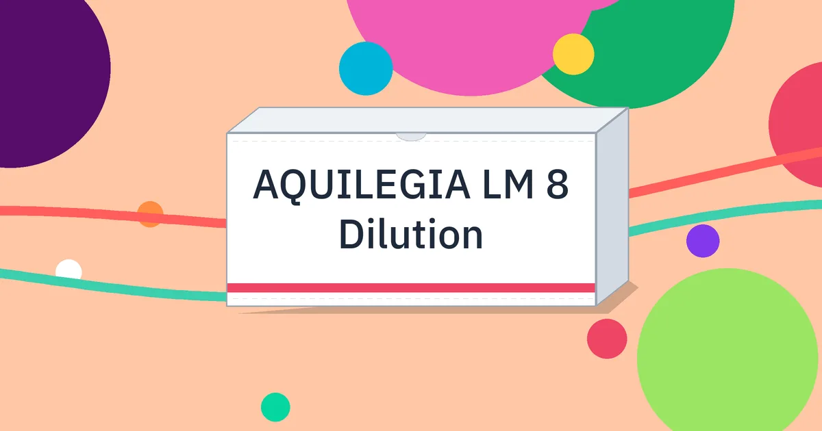 Symbolbild: Packung mit der Aufschrift AQUILEGIA LM 8 Dilution (PZN 13383675) – Verfügbarkeit und Bezug in Apotheken in Frankfurt am Main
