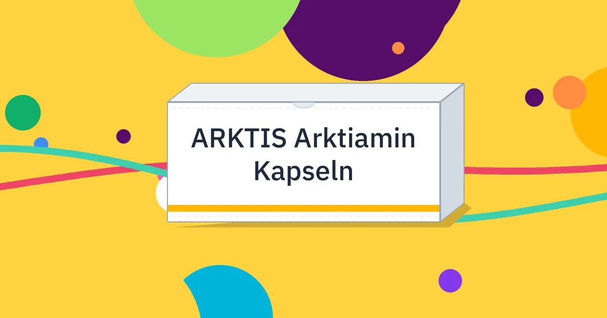 Symbolbild: Packung mit der Aufschrift ARKTIS Arktiamin Kapseln (PZN 13571980) – Verfügbarkeit und Bezug in Apotheken in Frankfurt am Main