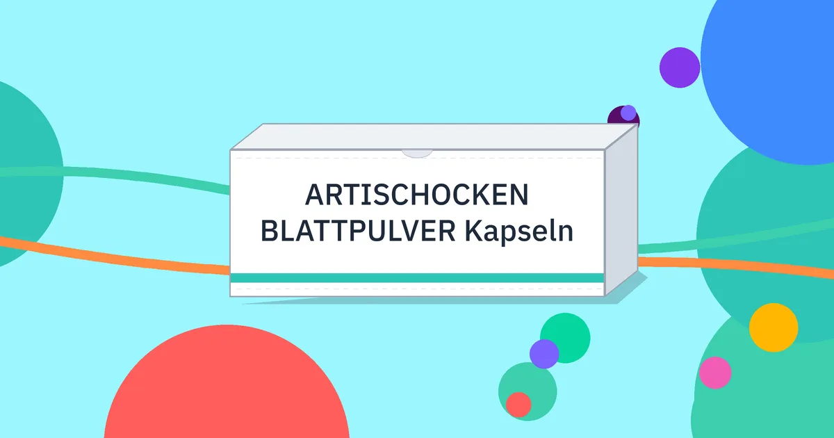 Symbolbild: Packung mit der Aufschrift ARTISCHOCKEN BLATTPULVER Kapseln (PZN 16808448) – Verfügbarkeit und Bezug in Apotheken in Frankfurt am Main