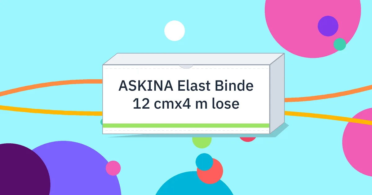 Symbolbild: Packung mit der Aufschrift ASKINA Elast Binde 12 cmx4 m lose (PZN 09314444) – Verfügbarkeit und Bezug in Apotheken in Frankfurt am Main