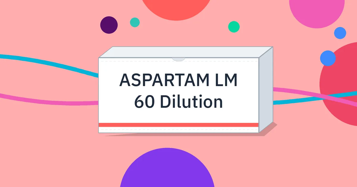 Symbolbild: Packung mit der Aufschrift ASPARTAM LM 60 Dilution (PZN 12782255) – Verfügbarkeit und Bezug in Apotheken in Frankfurt am Main
